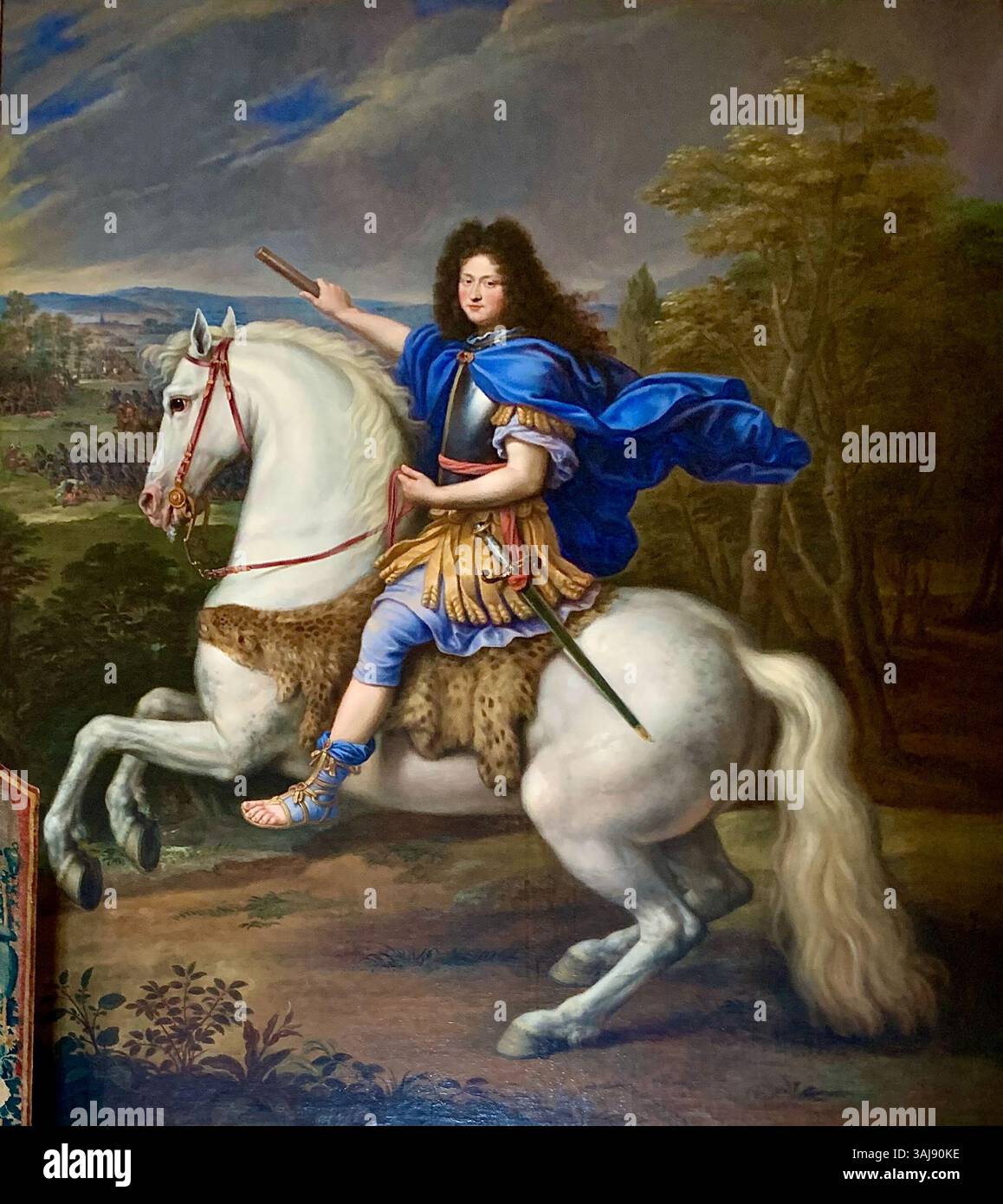 This equestrian portrait, painted by Pierre Mignard, depicts Philippe ...