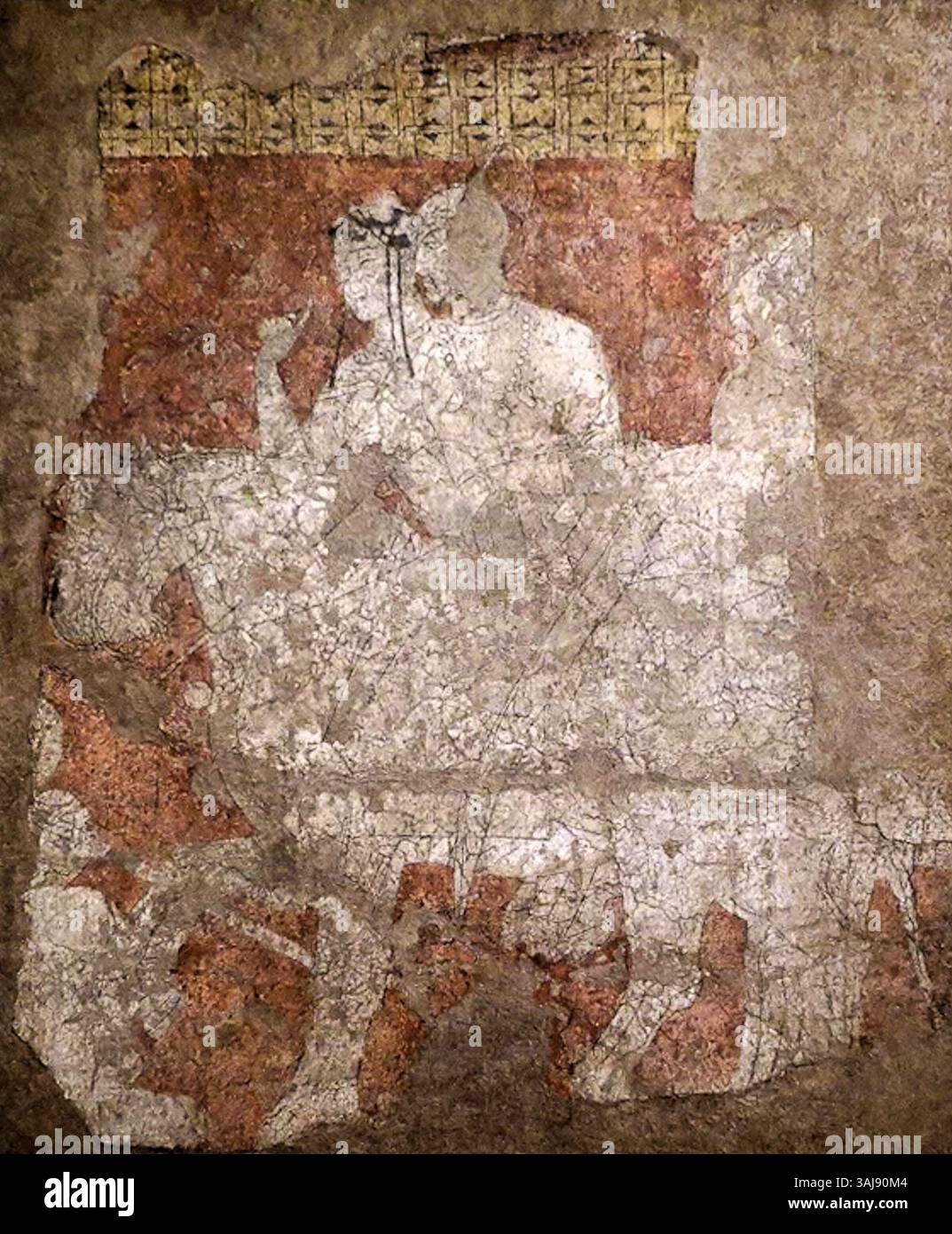 This Penjikent mural, housed at the Hermitage Museum, reflects the ...