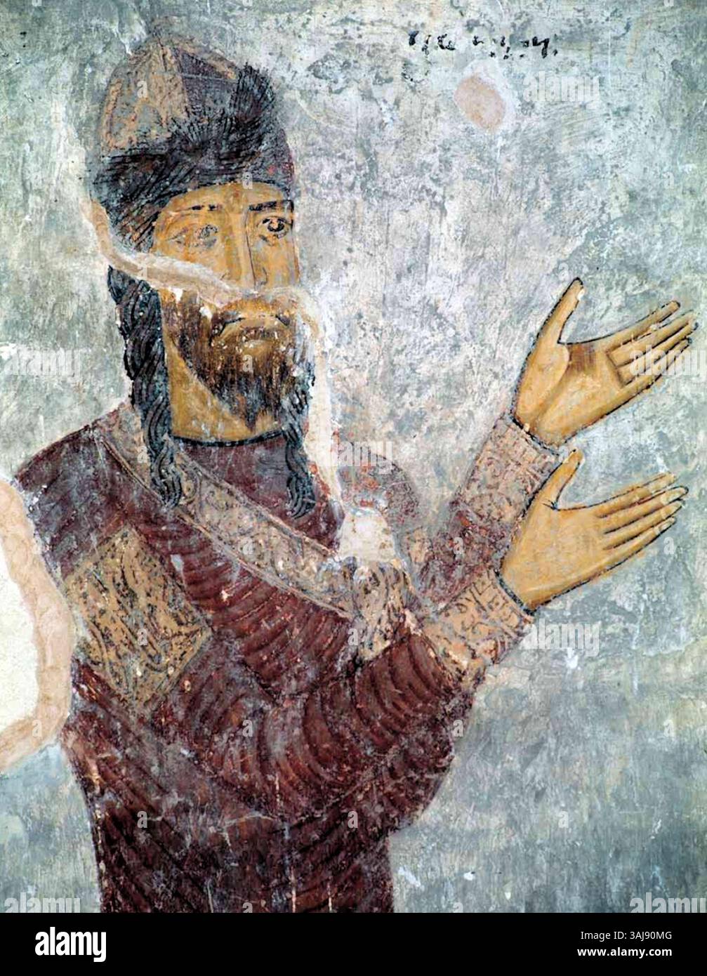 This 11th-century fresco in Krichi depicts a Georgian dignitary ...
