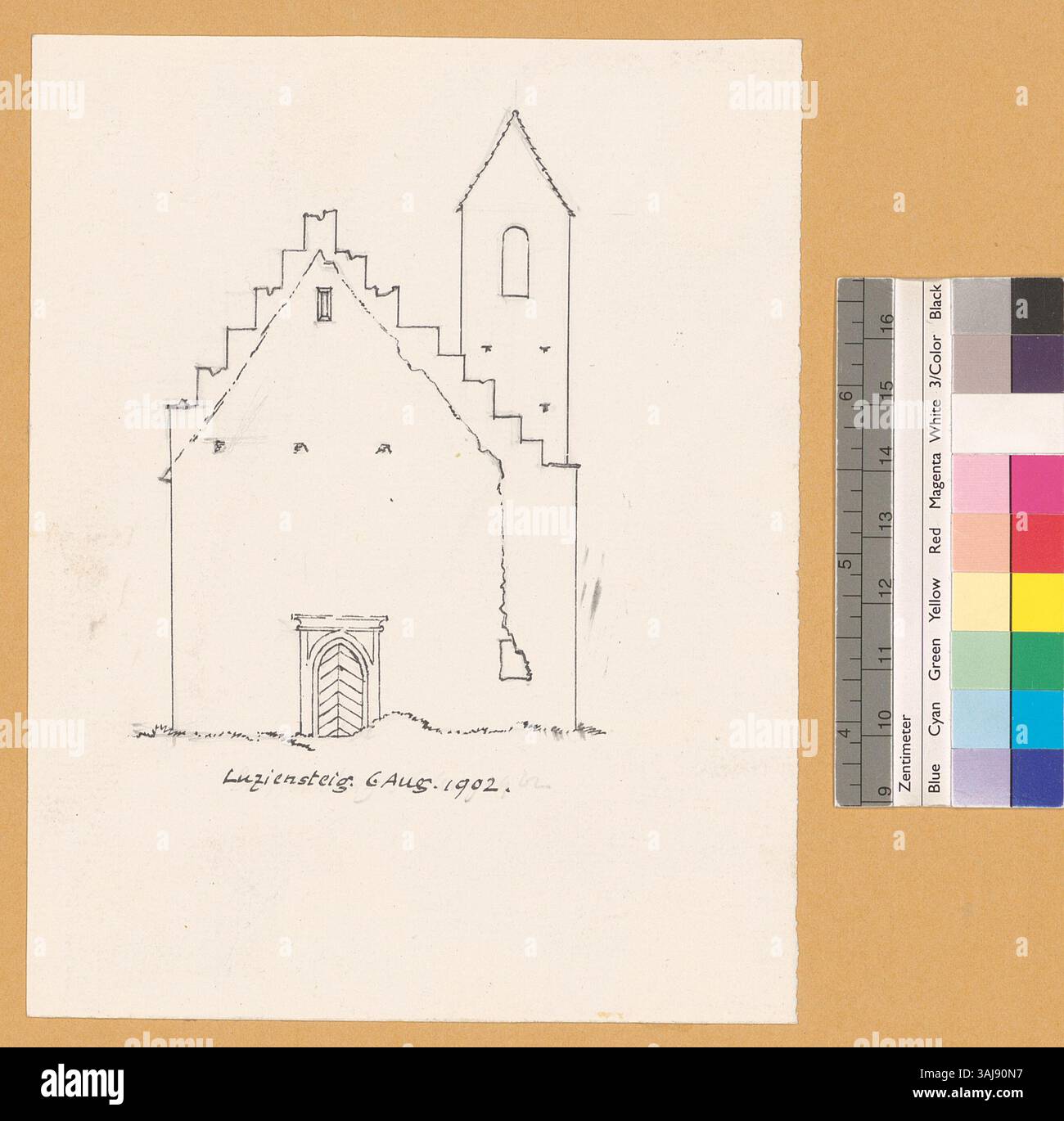 This 1902 illustration by Johann Rudolf Rahn depicts a frontal view of ...