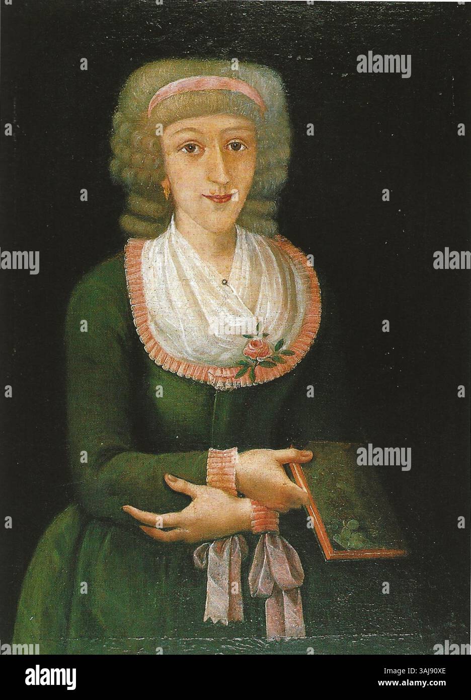 This 1792 portrait by Georg Johann Strobel depicts Babette Storr ...