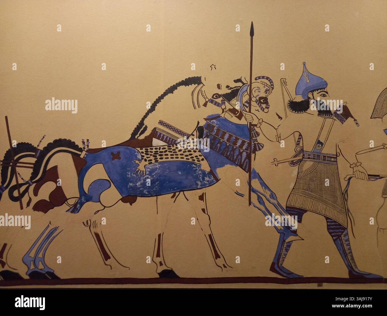 This wall painting from the Neo-Assyrian palace at Tell Ahmar (ancient ...