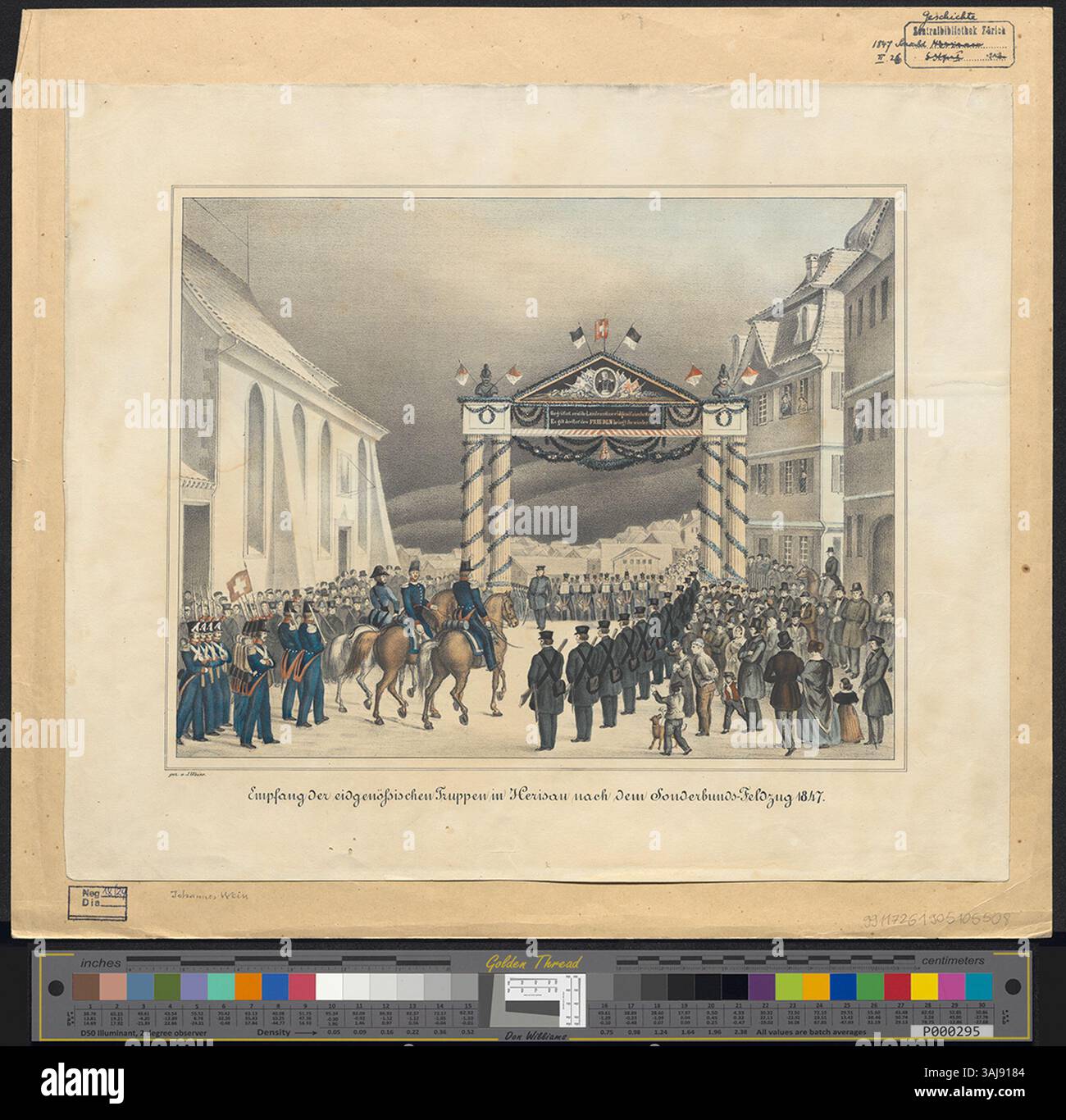 This lithograph by Johannes Weiss from 1846 depicts the Swiss ...