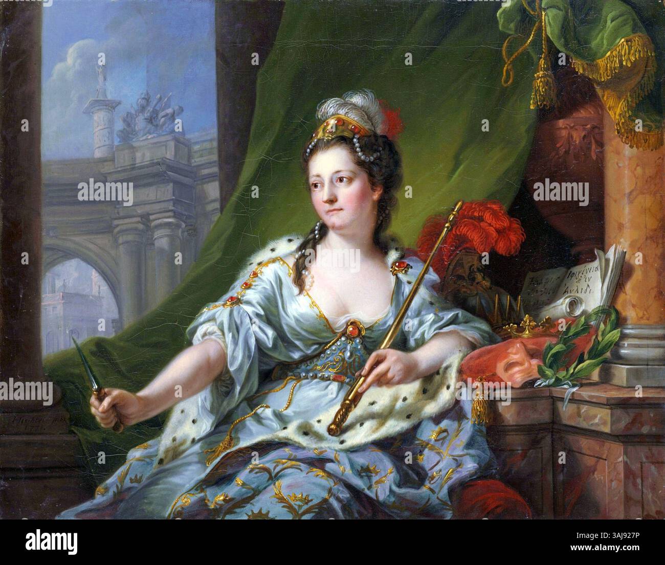 Johann Heinrich Tischbein's 1771 painting 'Melpomene' portrays the muse ...