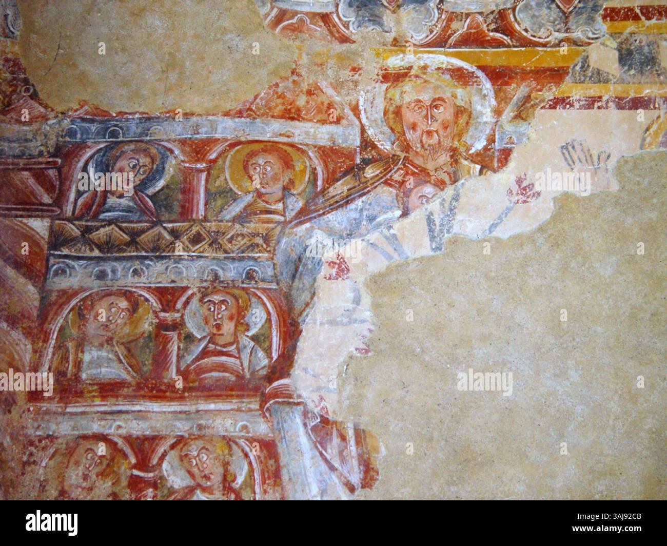 The fresco 'Lazarus in Abraham's Bosom,' dating between 1135 and 1140 ...