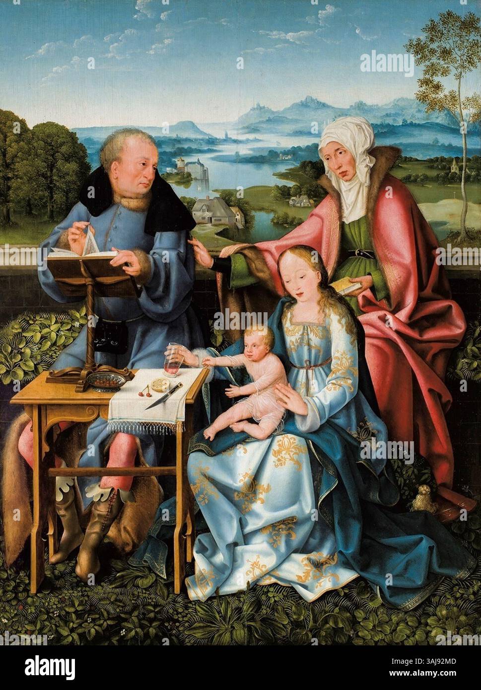 The painting ‘The Holy Family’ by the workshop of Joos van Cleve ...