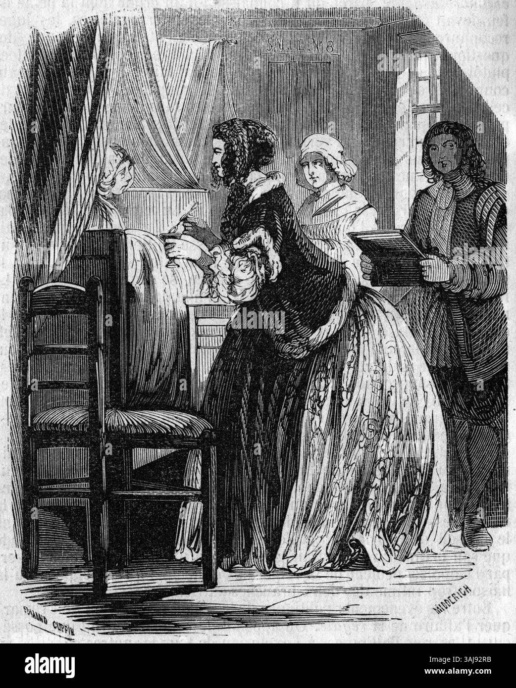 This 19th-century painting by Edmond Coppin portrays Madame de ...