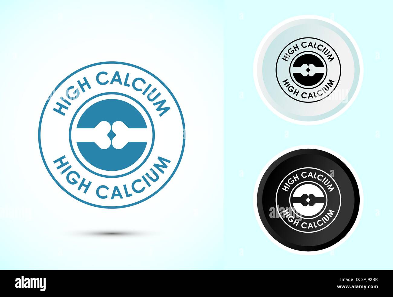 High calcium icon design illustration, High calcium label, logo, sign ...