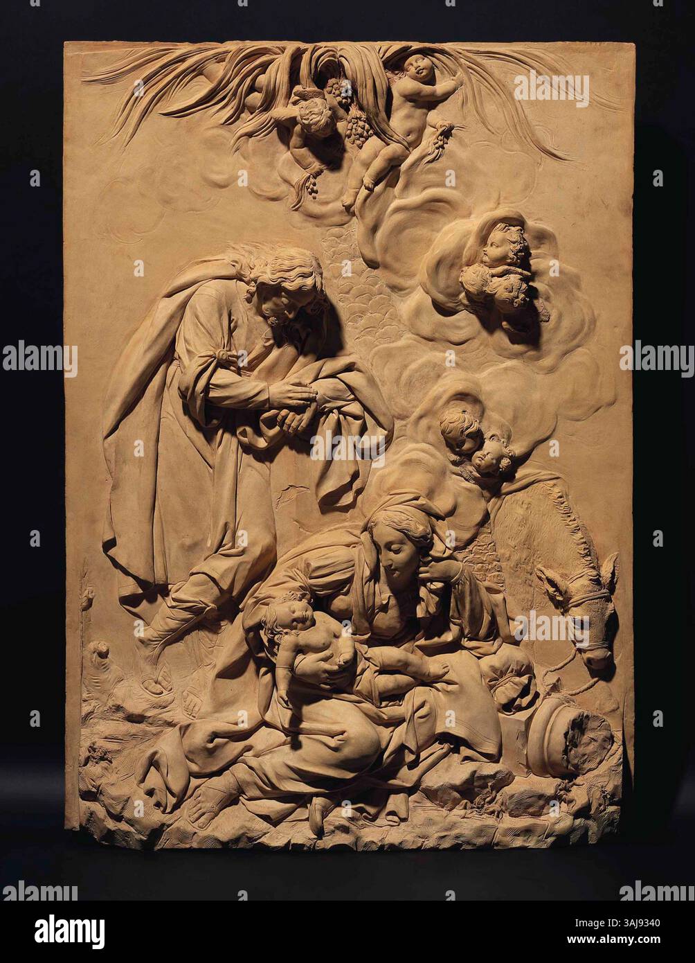 Giovanni Battista Morelli's terracotta relief 'Rest in the Flight to ...