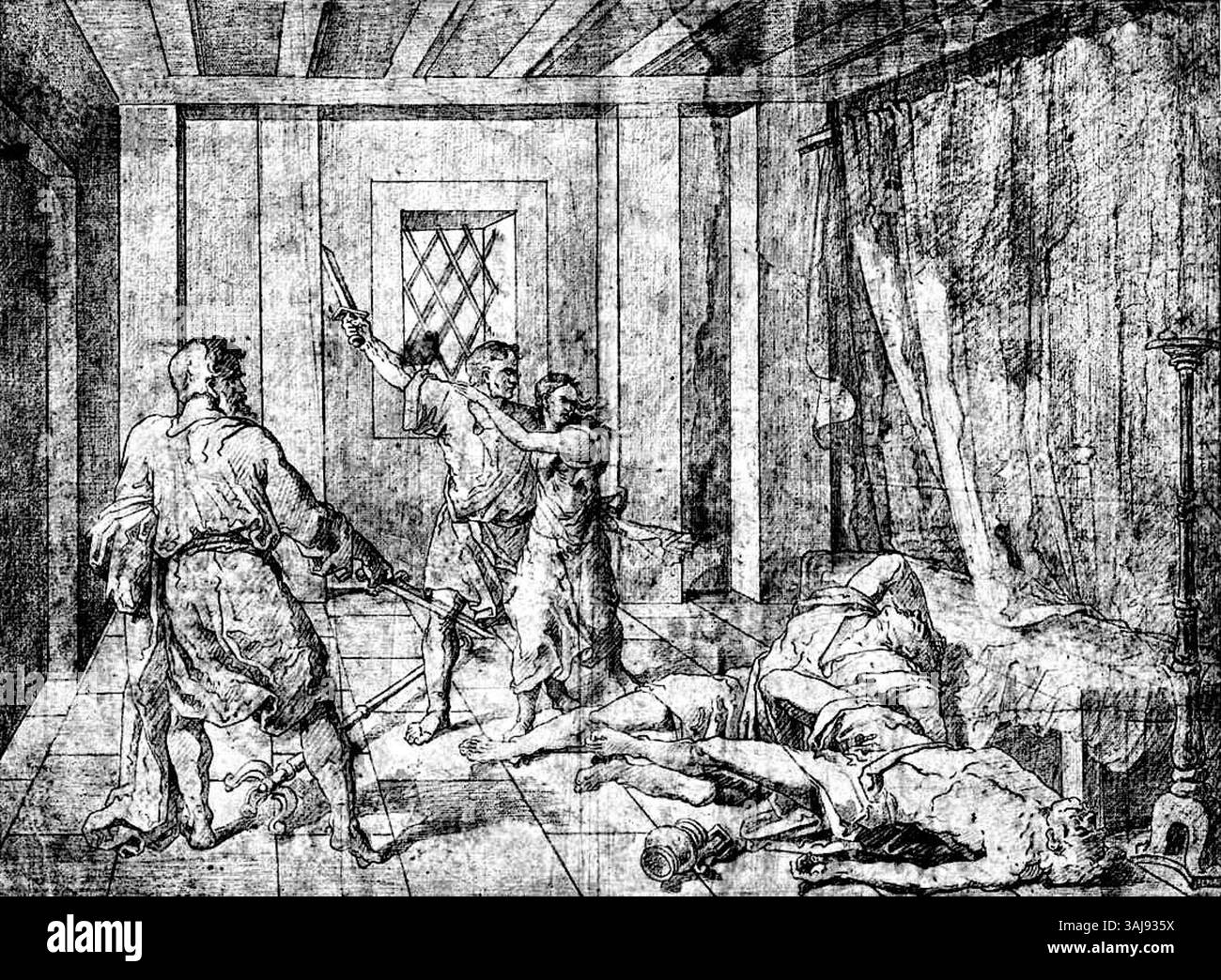 Gheorghe Tattarescu's 1848 painting 'Simeon and Levi Saving Their ...