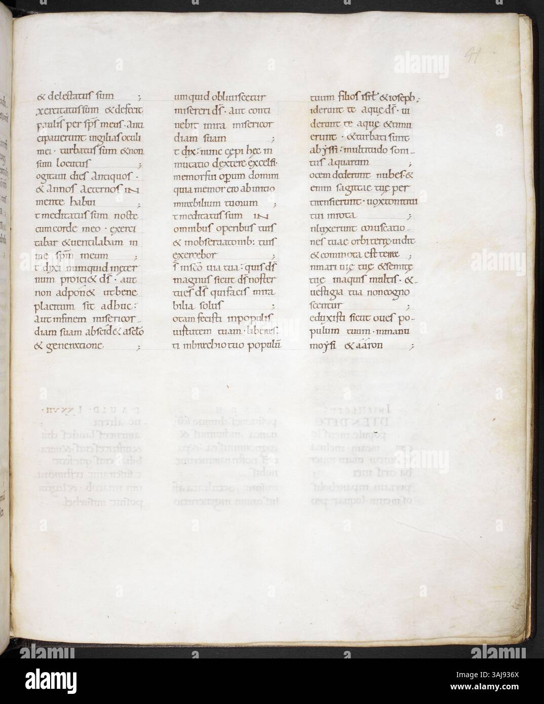 The Harley MS 603 f041r features an illuminated manuscript, a psalter ...