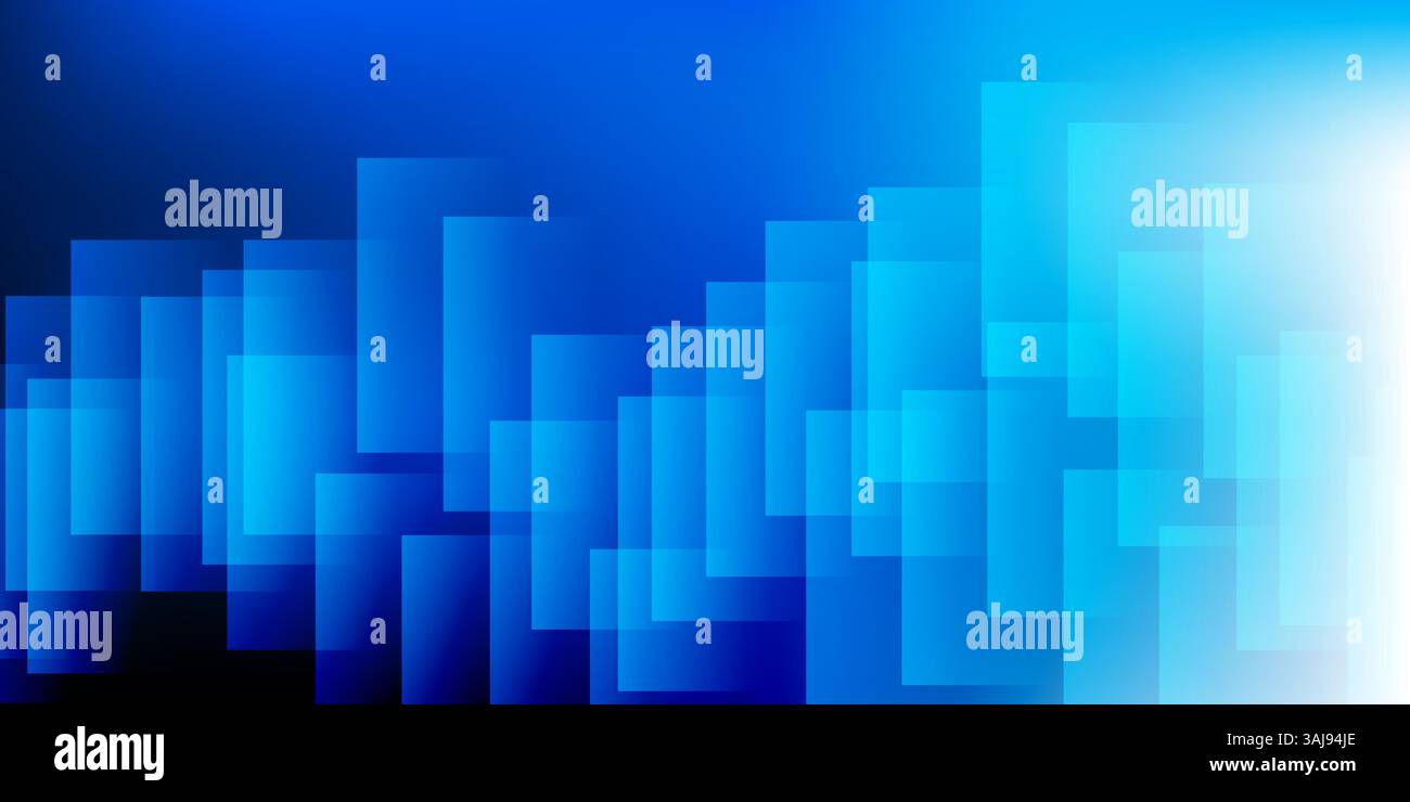 A modern abstract vector background with overlapping blue rectangles ...