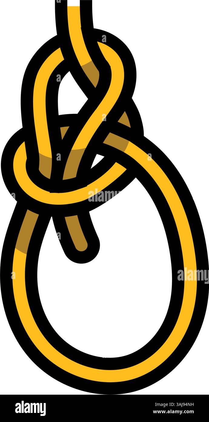 bowline nautical knot color icon vector illustration Stock Vector Image ...