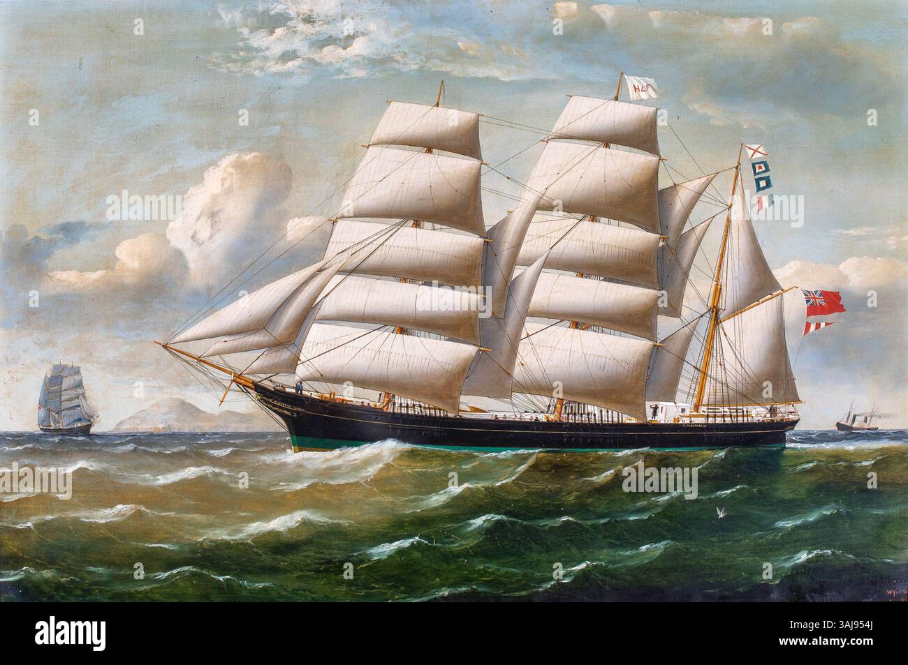 William G. Yorke's 1872 painting 'Bark St. George off South Stack ...