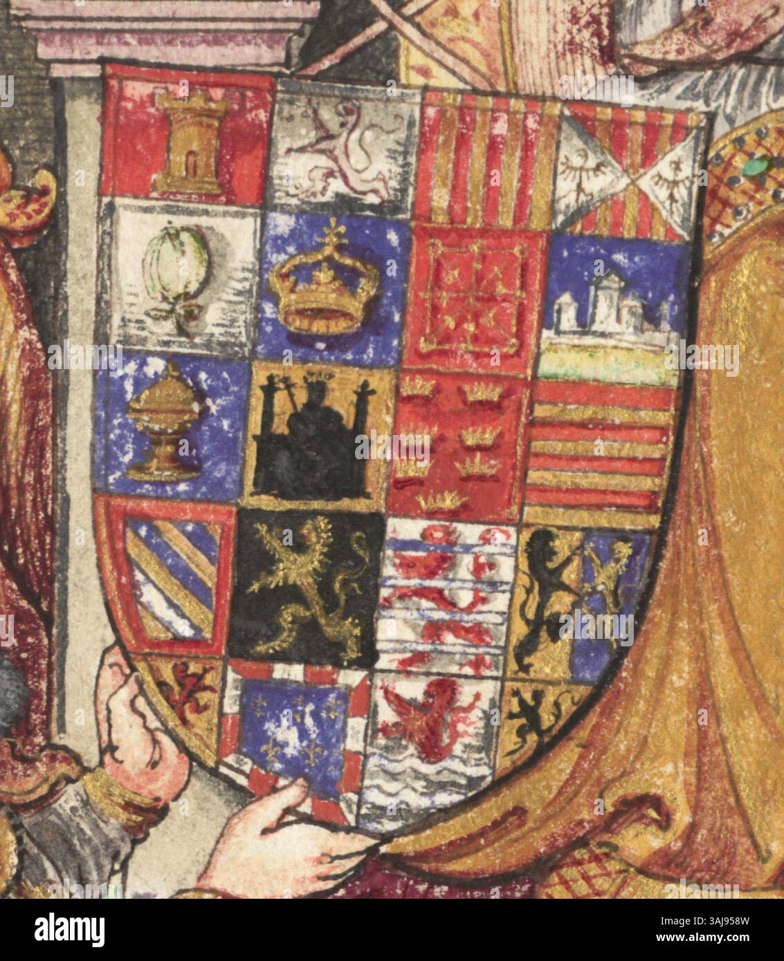 The 'Escudo real hispánico' from the 'Ehrenspiegel des Hauses ...