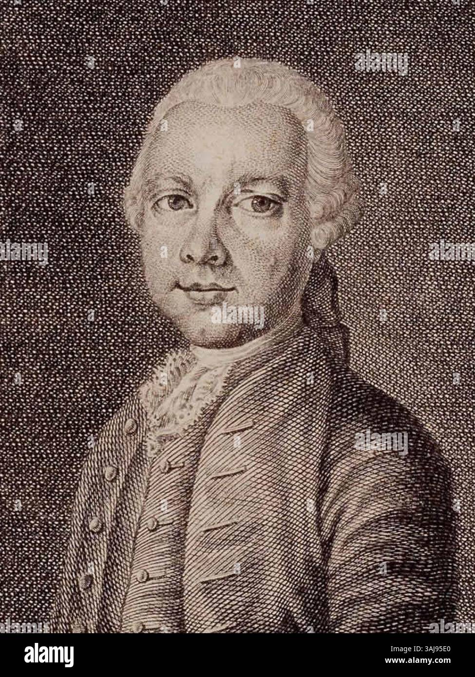 The copper engraving portrays Giovanni Antonio Scopoli, an 18th-century ...
