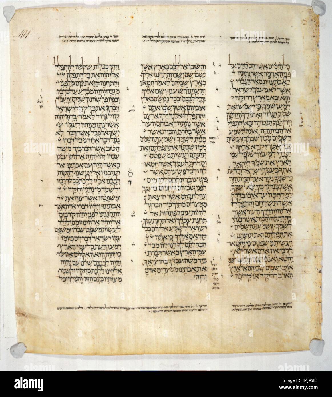 Folio 191a of the Leningrad Codex contains text from the Tanakh ...