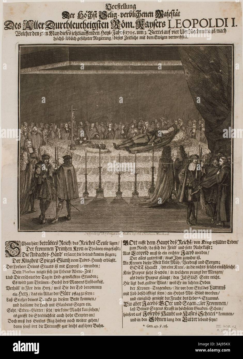 This engraving by Johann Christian Marchand depicts Leopold I, Holy ...