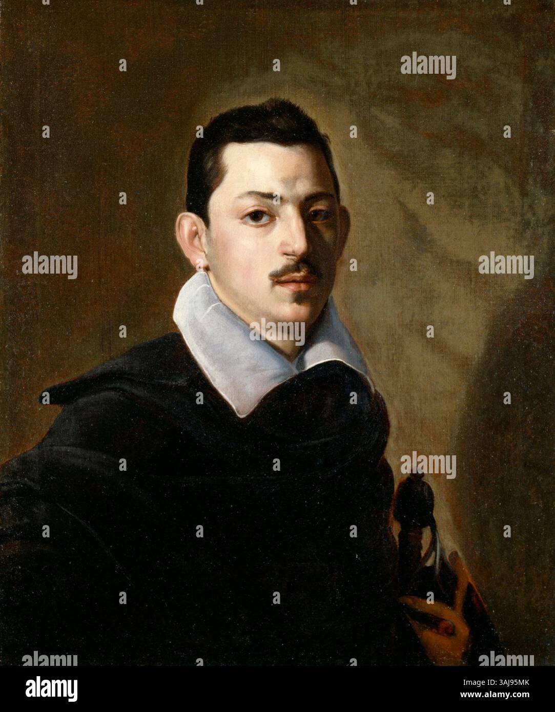 This portrait, attributed to Nicolas Régnier, depicts a young man ...