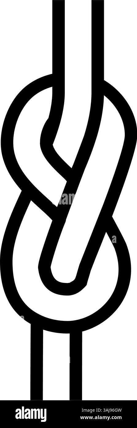 figure eight nautical knot line icon vector illustration Stock Vector ...