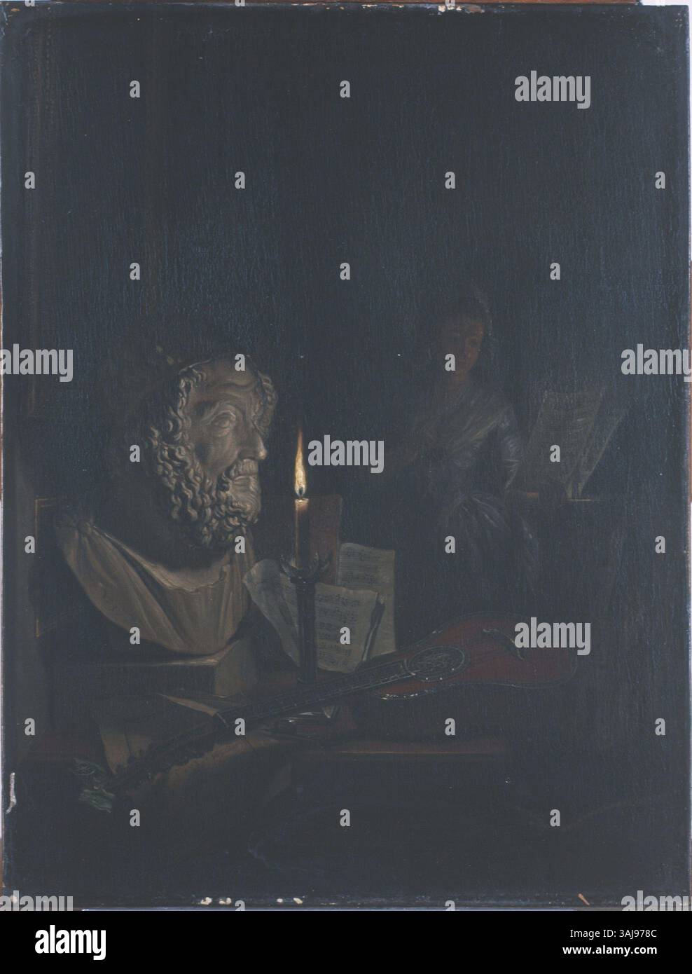 Nicolaes Muys’s 1785 painting 'Allegory of Music and Poetry' depicts ...