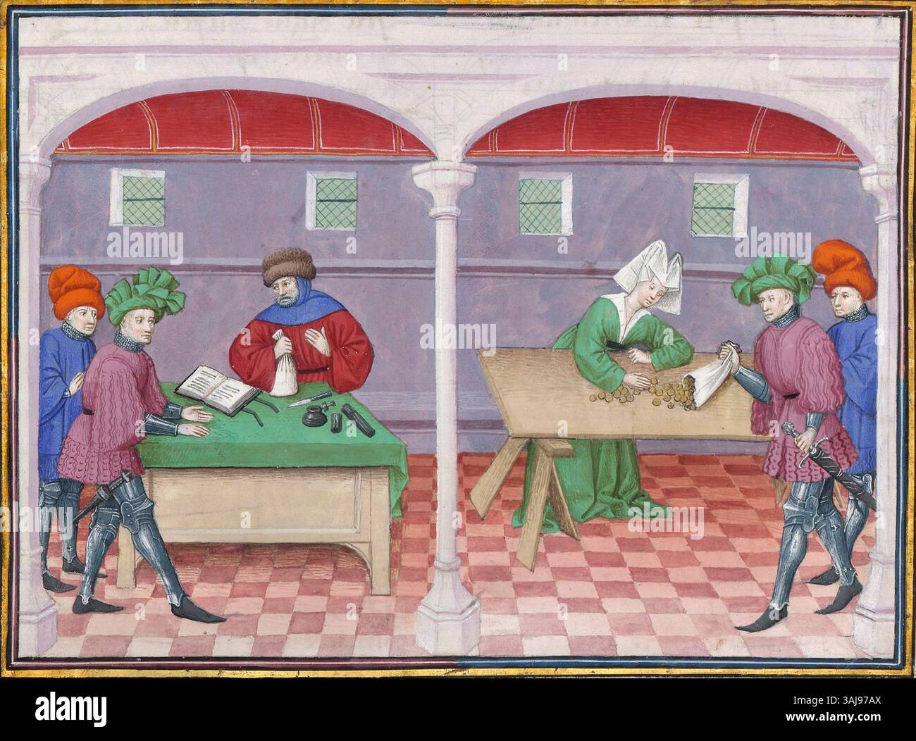 A 15th-century manuscript page from the Decameron by Giovanni Boccaccio ...