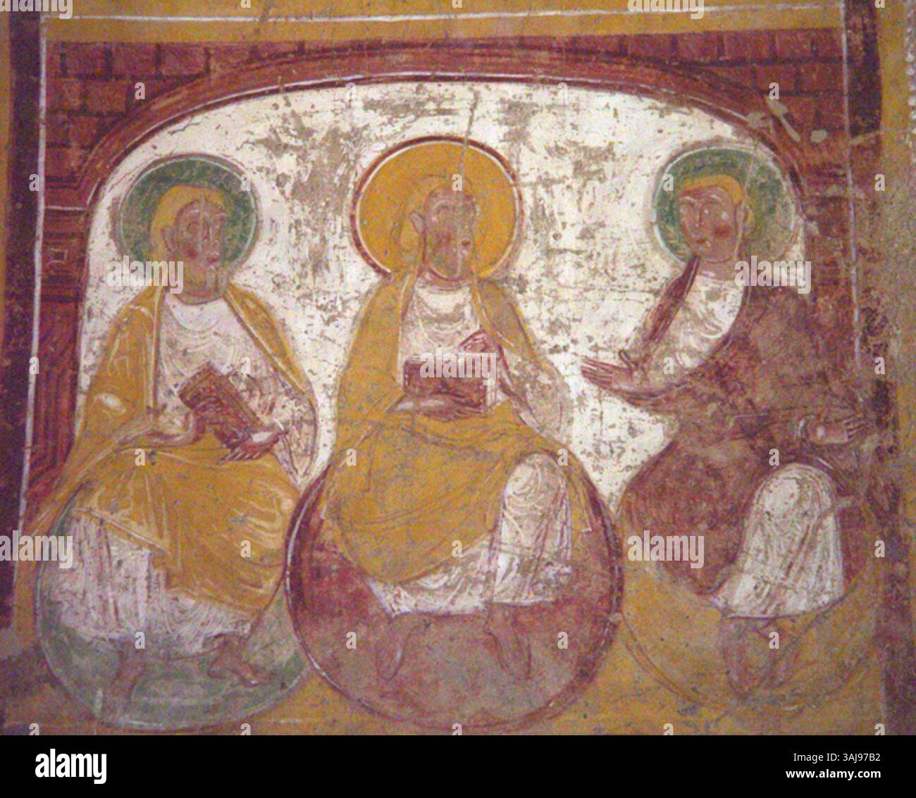 This 11th-century fresco from St. Savin illustrates the apostles in ...