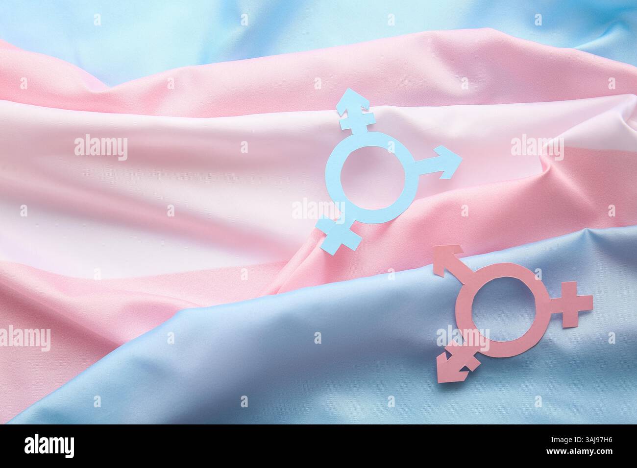 Symbols of transgenders with flag Stock Photo - Alamy