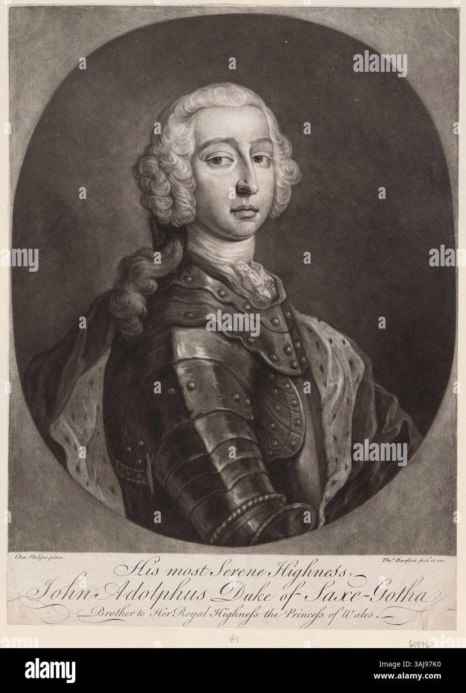 This mezzotint print by Thomas Burford depicts John Adolphus, Duke of ...