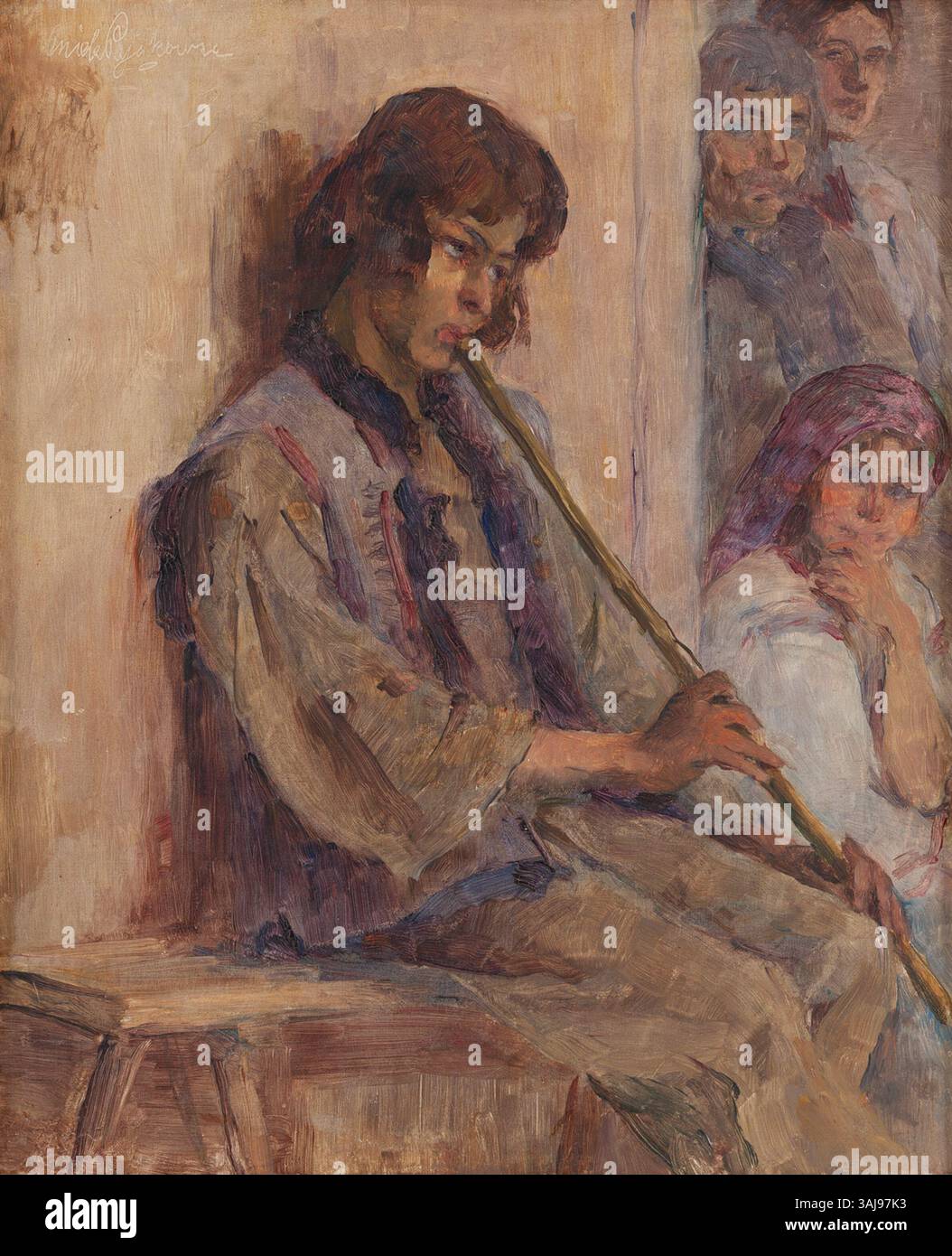 'Mody muzykant' (The Fashionable Musician) by Aniela Pajkówna (1864 ...