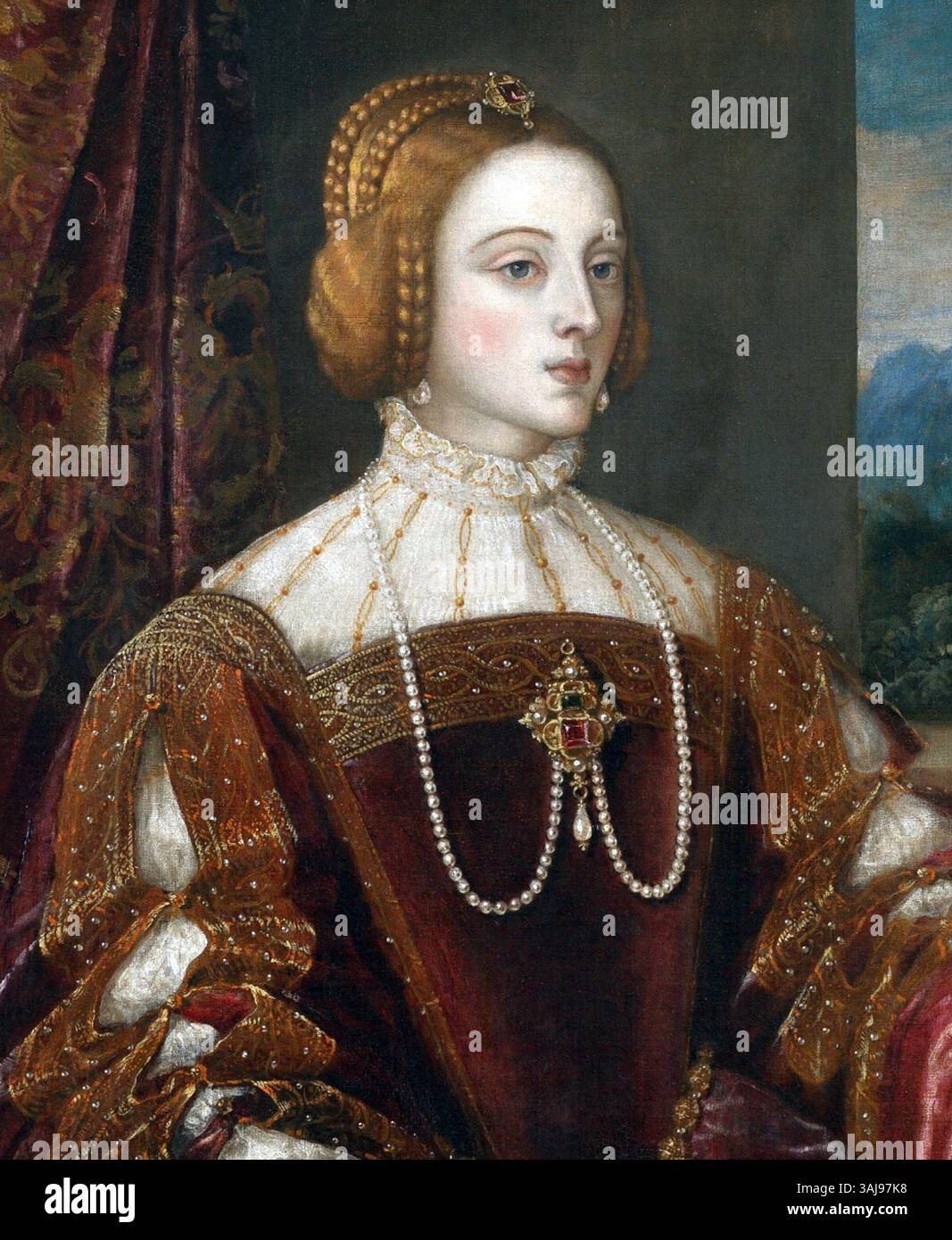 This portrait of Isabella of Portugal by Titian, painted in 1548 ...