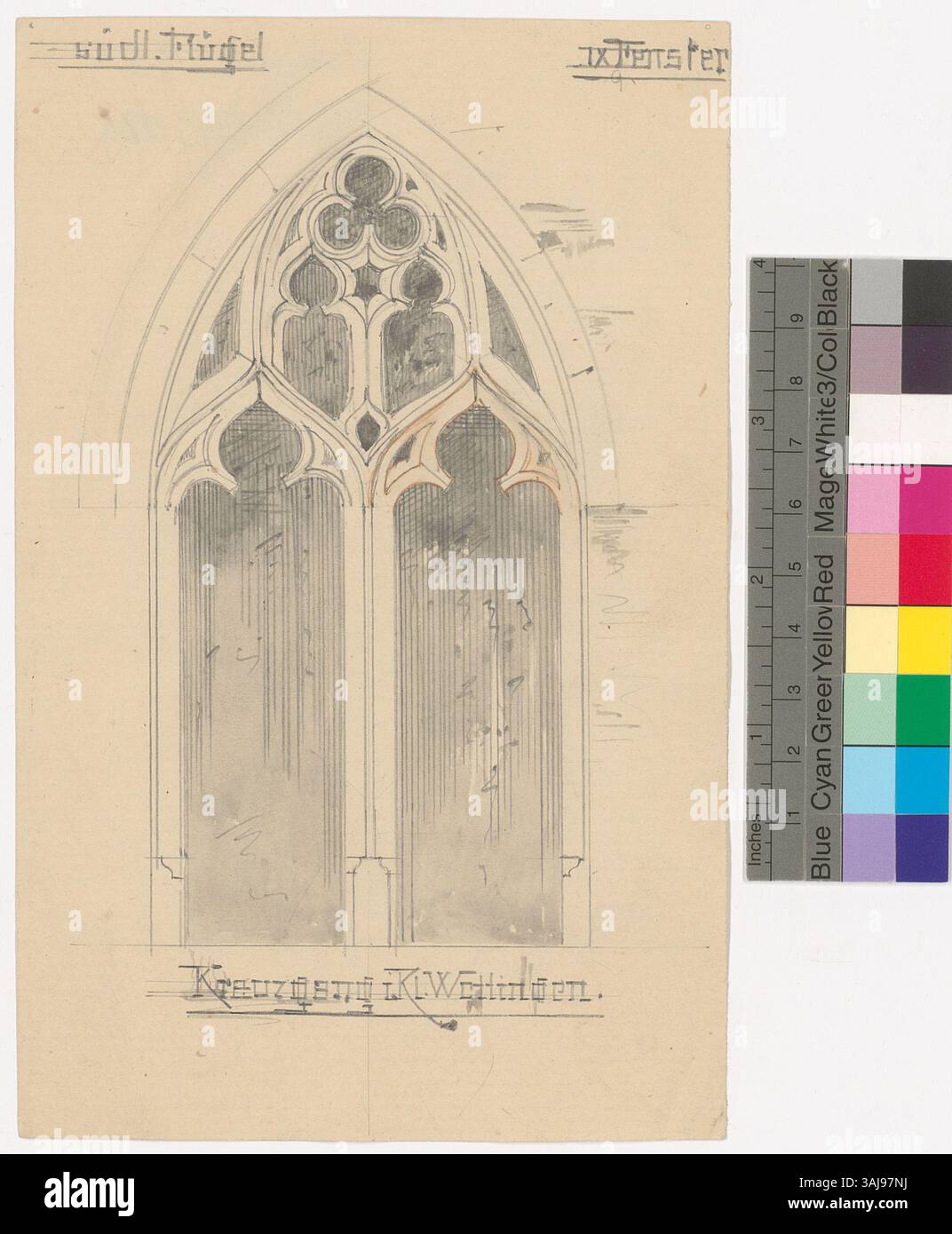 This image depicts the southern wing IX window of the cloister in the ...