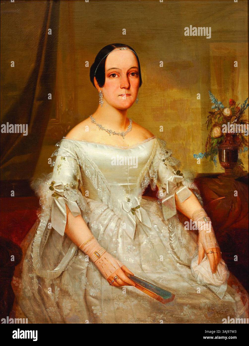 This circa 1840 portrait by François-René Moreaux depicts Maria Isabel ...