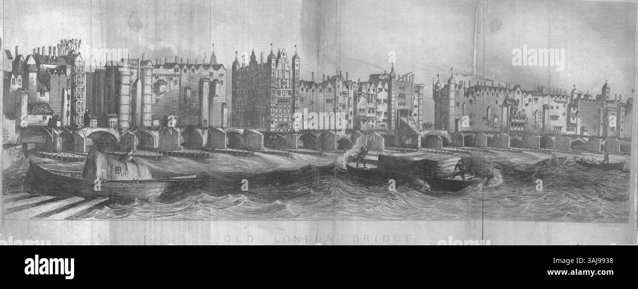 Illustration from 'Old London Bridge, a Romance of the Sixteenth ...