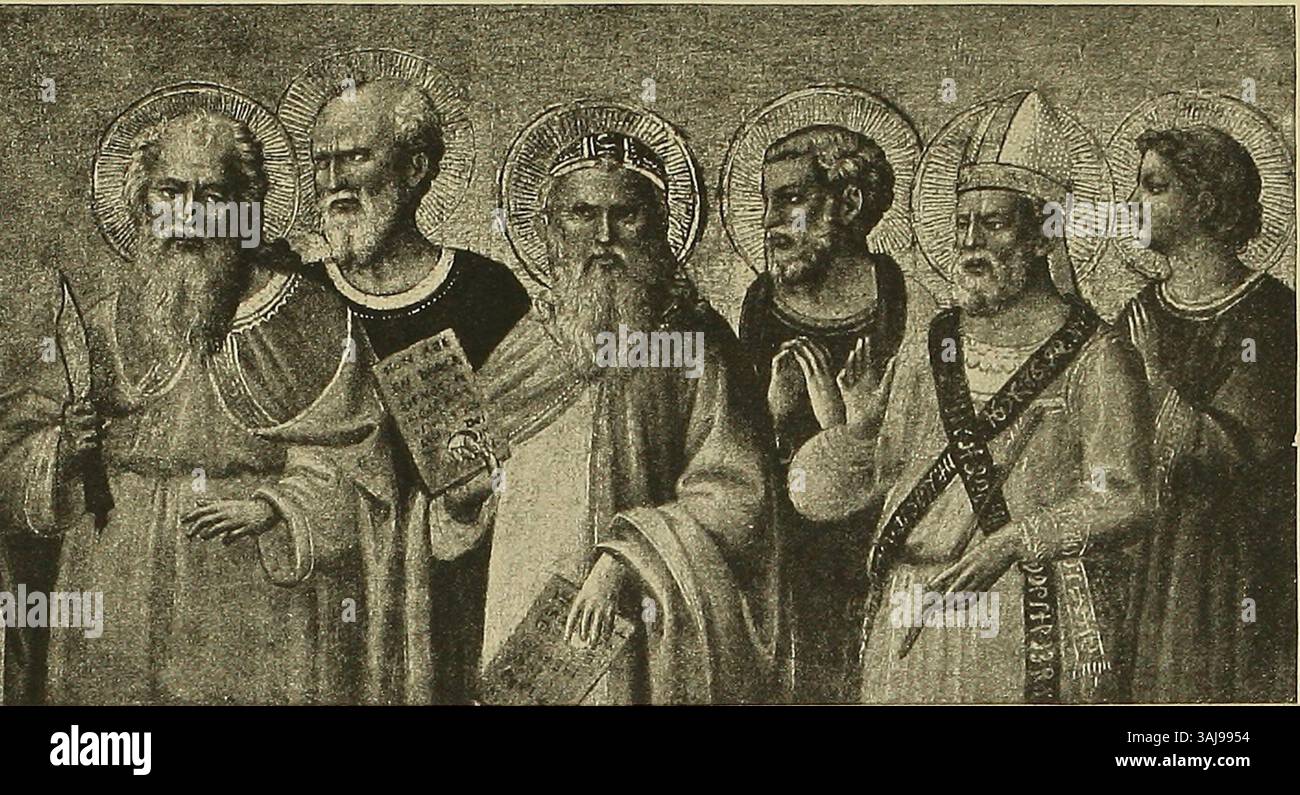 Detail from Fra Angelico's Pala di Fiesole predella, illustrating the Forerunners of Christ with ...