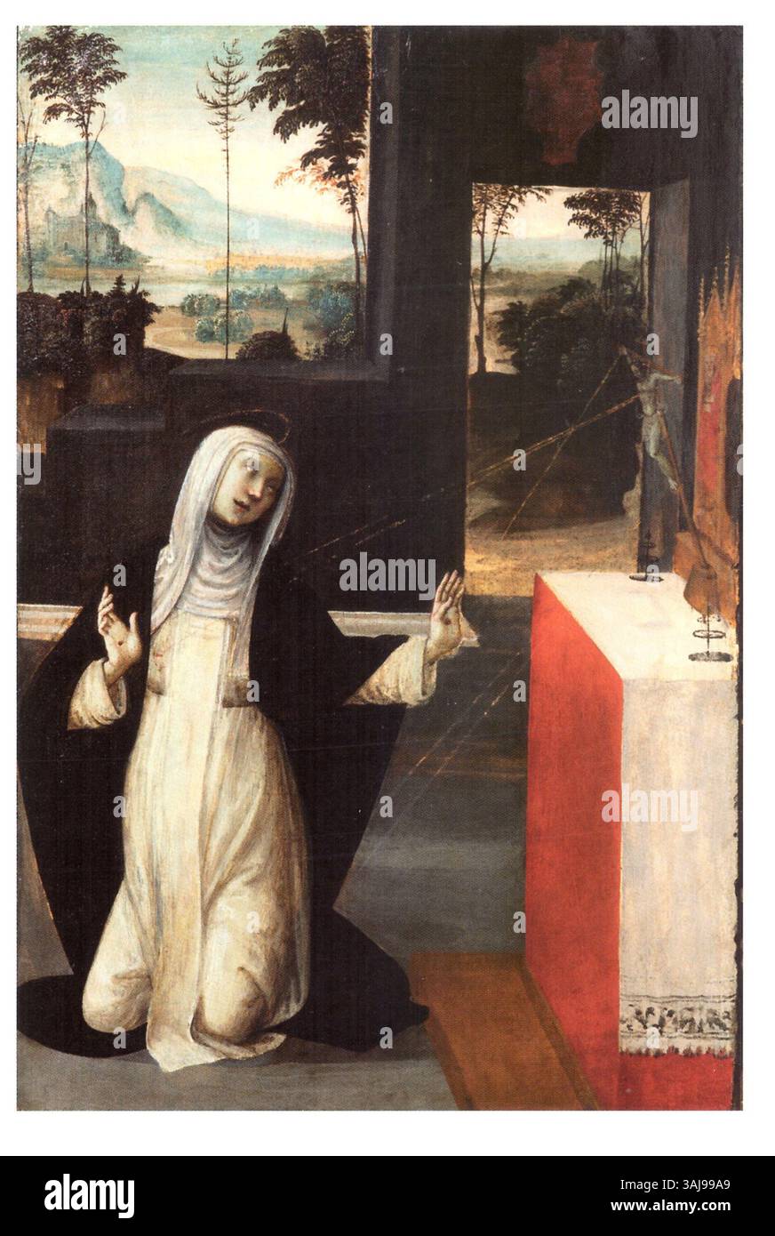 This circa 1500 painting by Girolamo del Pacchia shows Saint Catherine ...