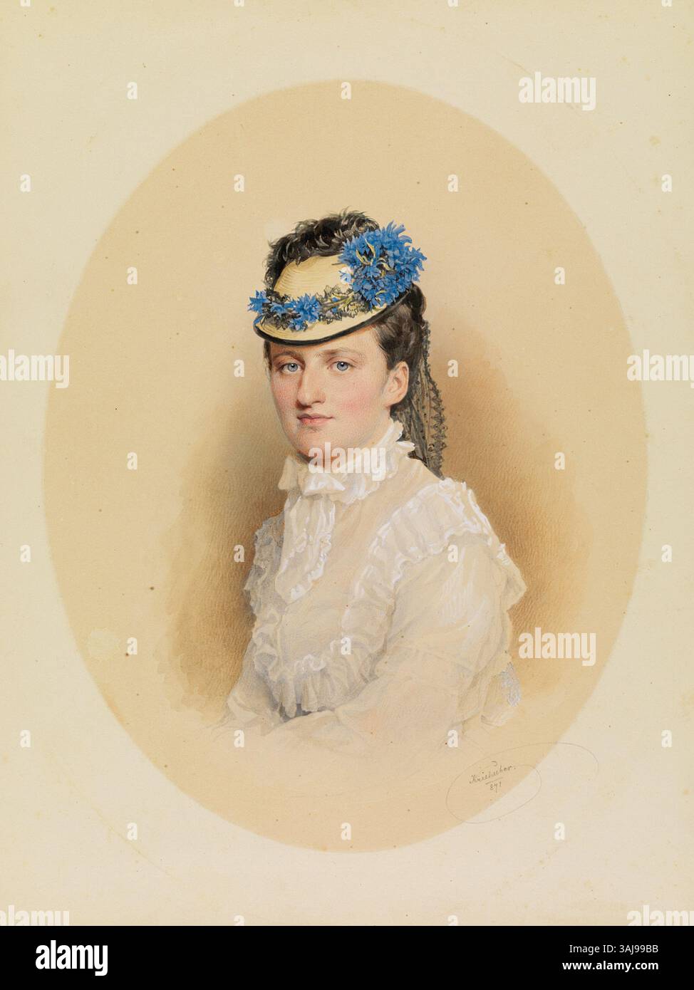 Portrait of Princess Therese of Bavaria (1850–1939), born Princess of ...