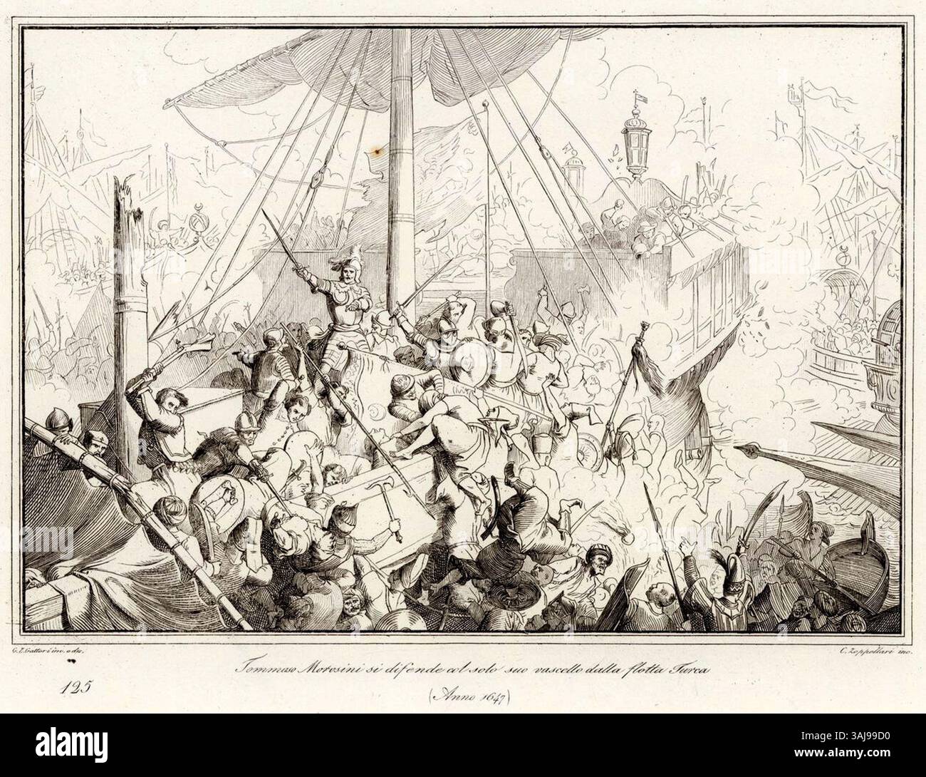 In 1647, Tommaso Morosini defended himself against the Turkish fleet using only his own ship ...