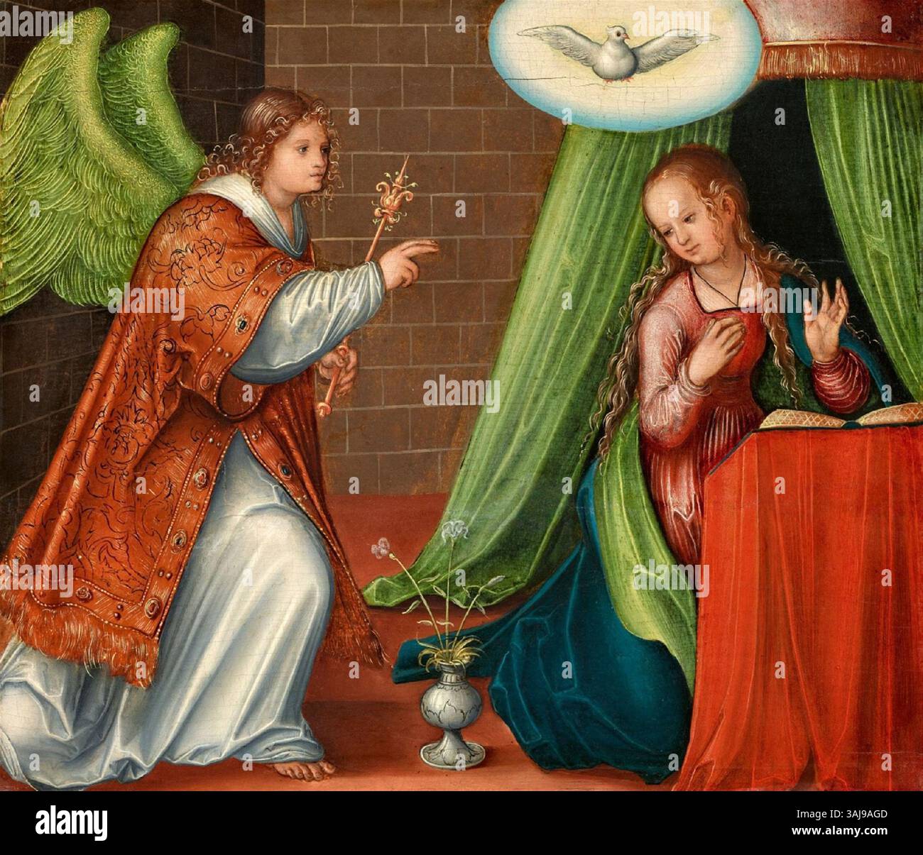 'Die Verkündigung an Maria' (The Annunciation to Mary) is a painting by Lucas Cranach the Elder ...