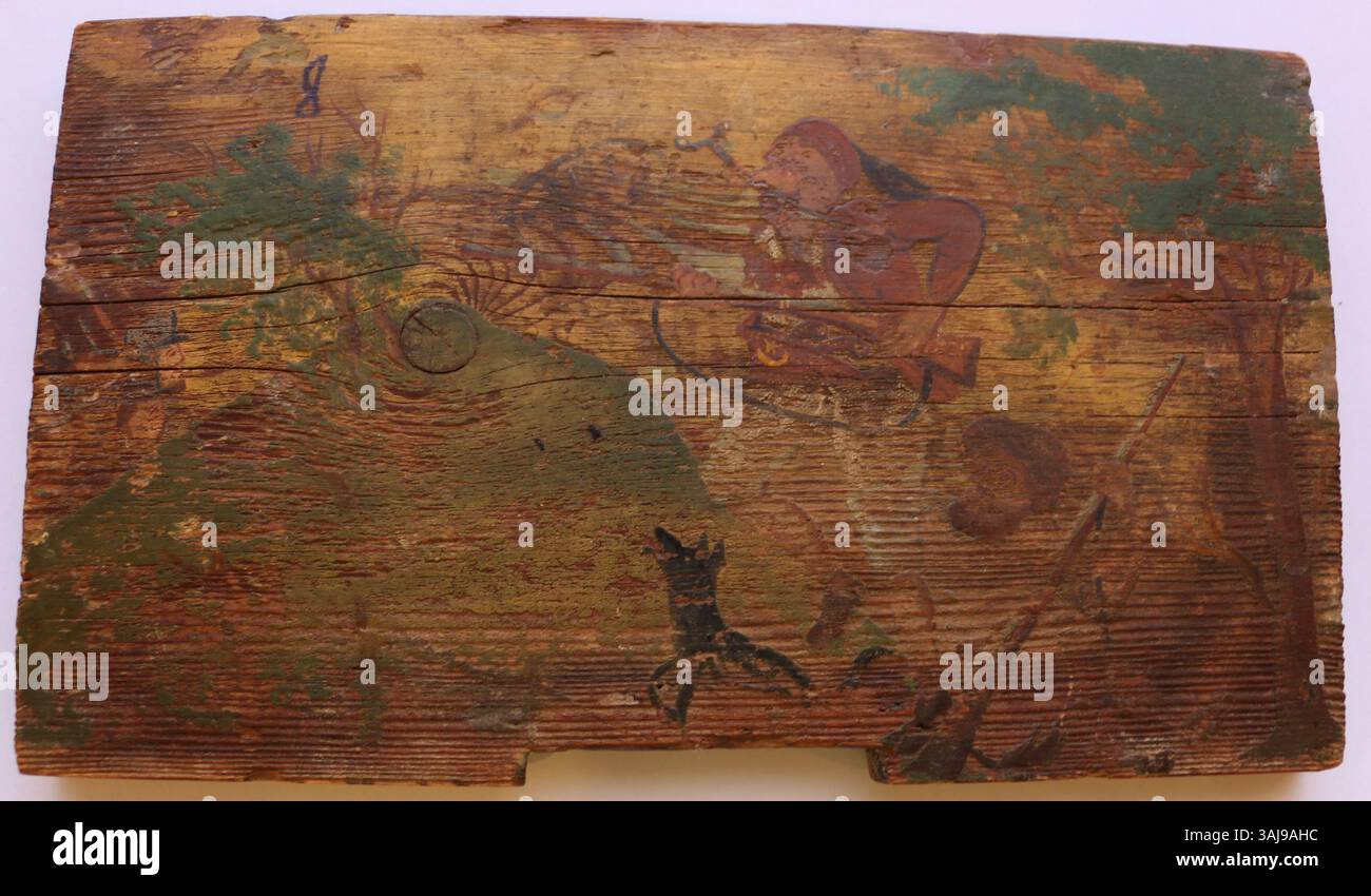 This 19th-century oil on panel painting, 'The Battle with the Turks ...