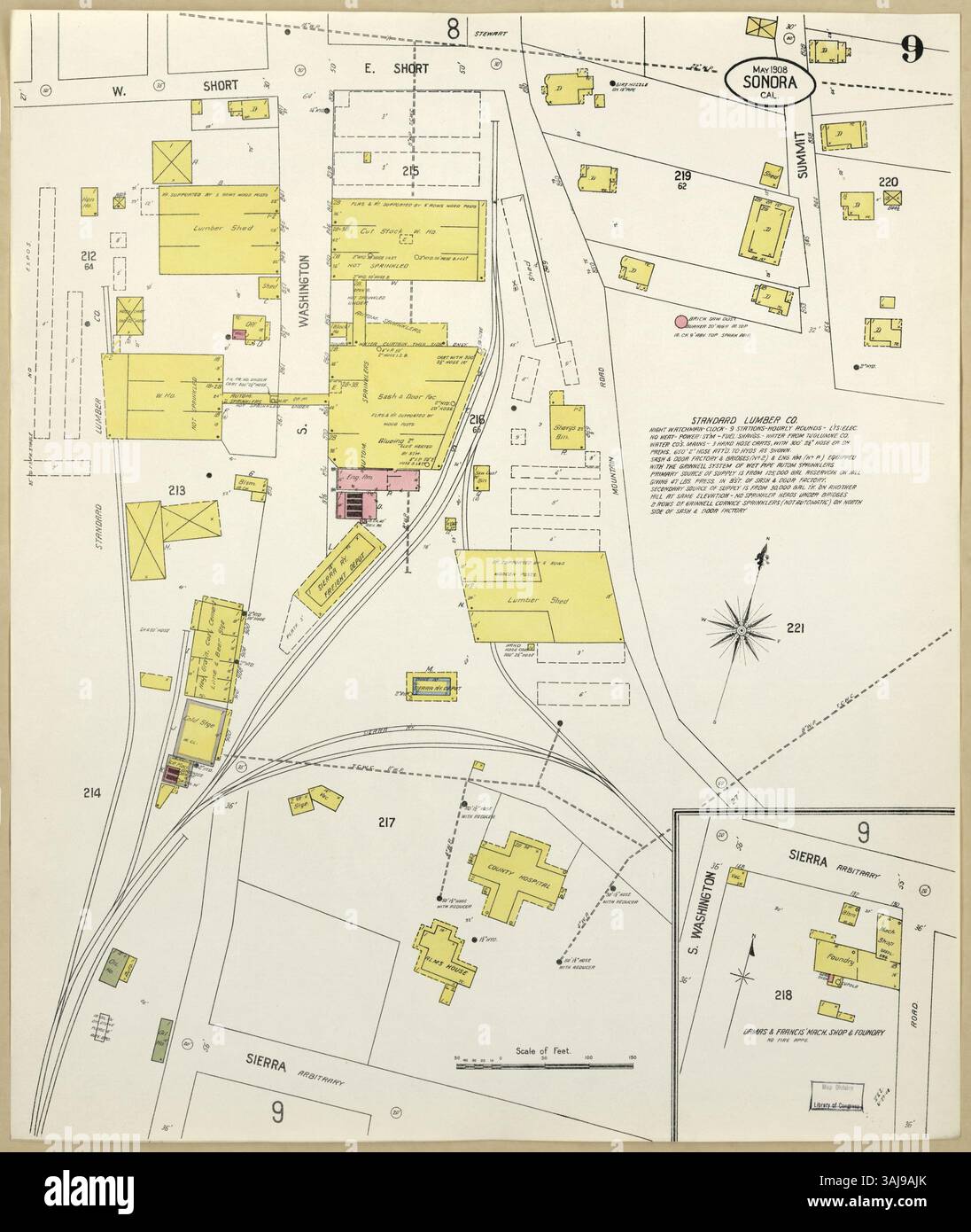 This Sanborn Fire Insurance Map from Sonora, Tuolumne County ...