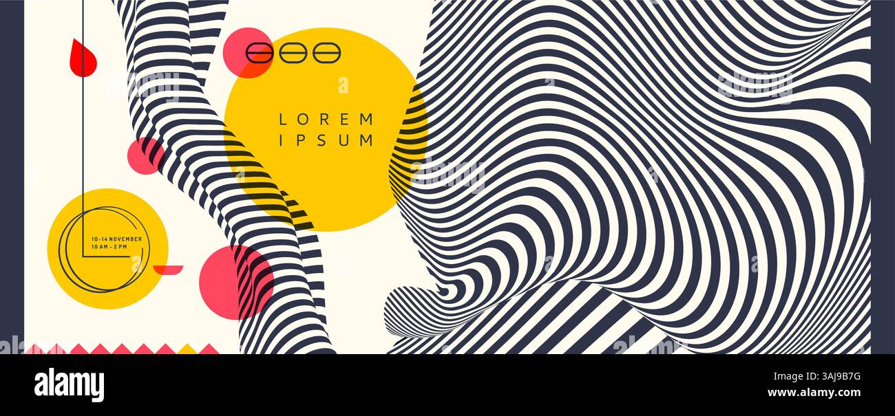 Black and white background with optical illusion. Pattern can be used ...