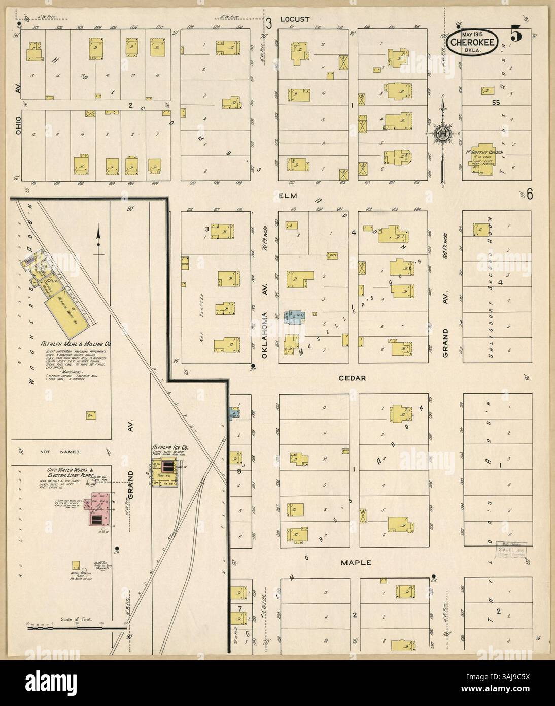This Sanborn Fire Insurance Map from Cherokee, Alfalfa County, Oklahoma ...