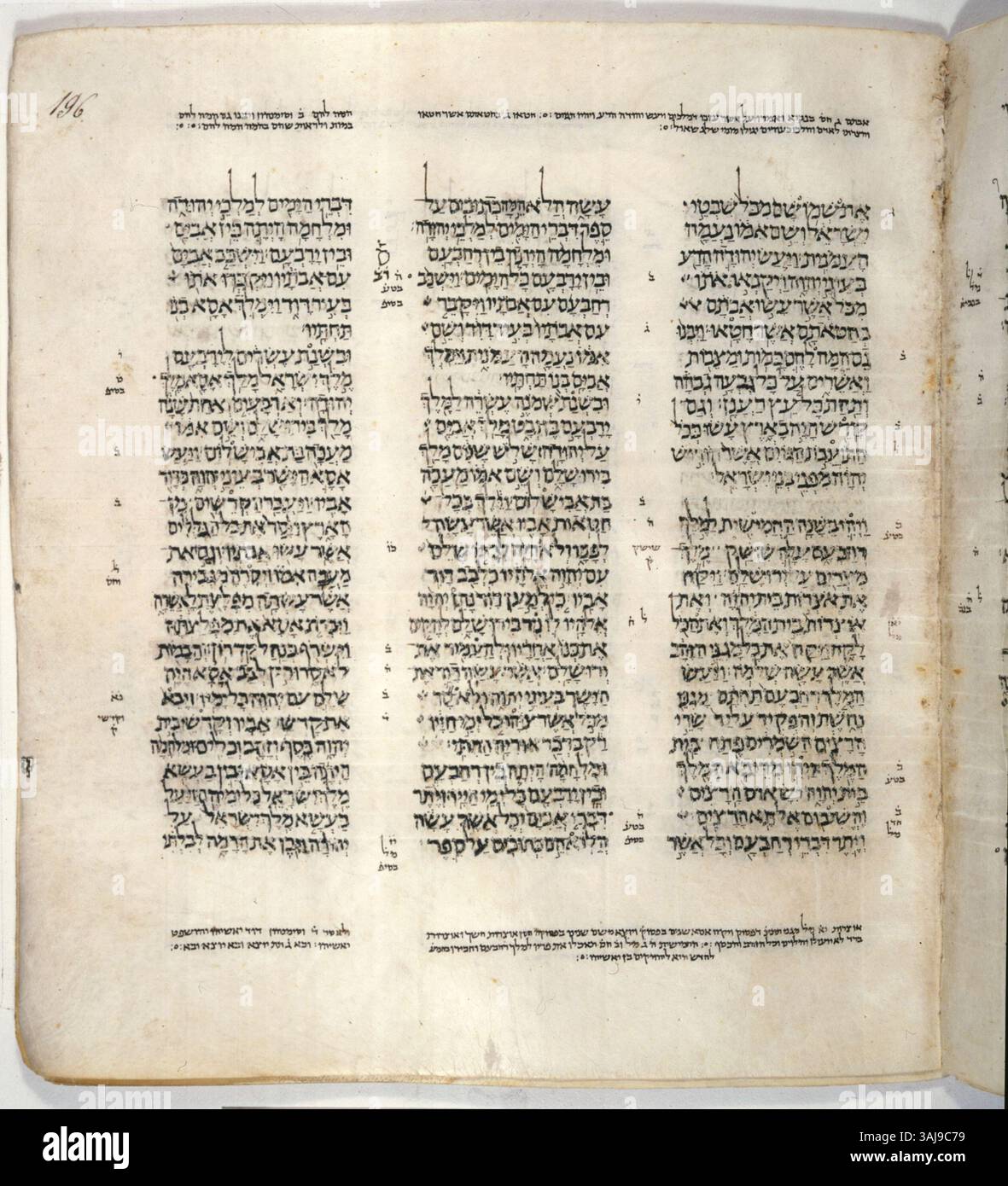 Folio 196a from the Leningrad Codex, containing text from the Tanakh ...