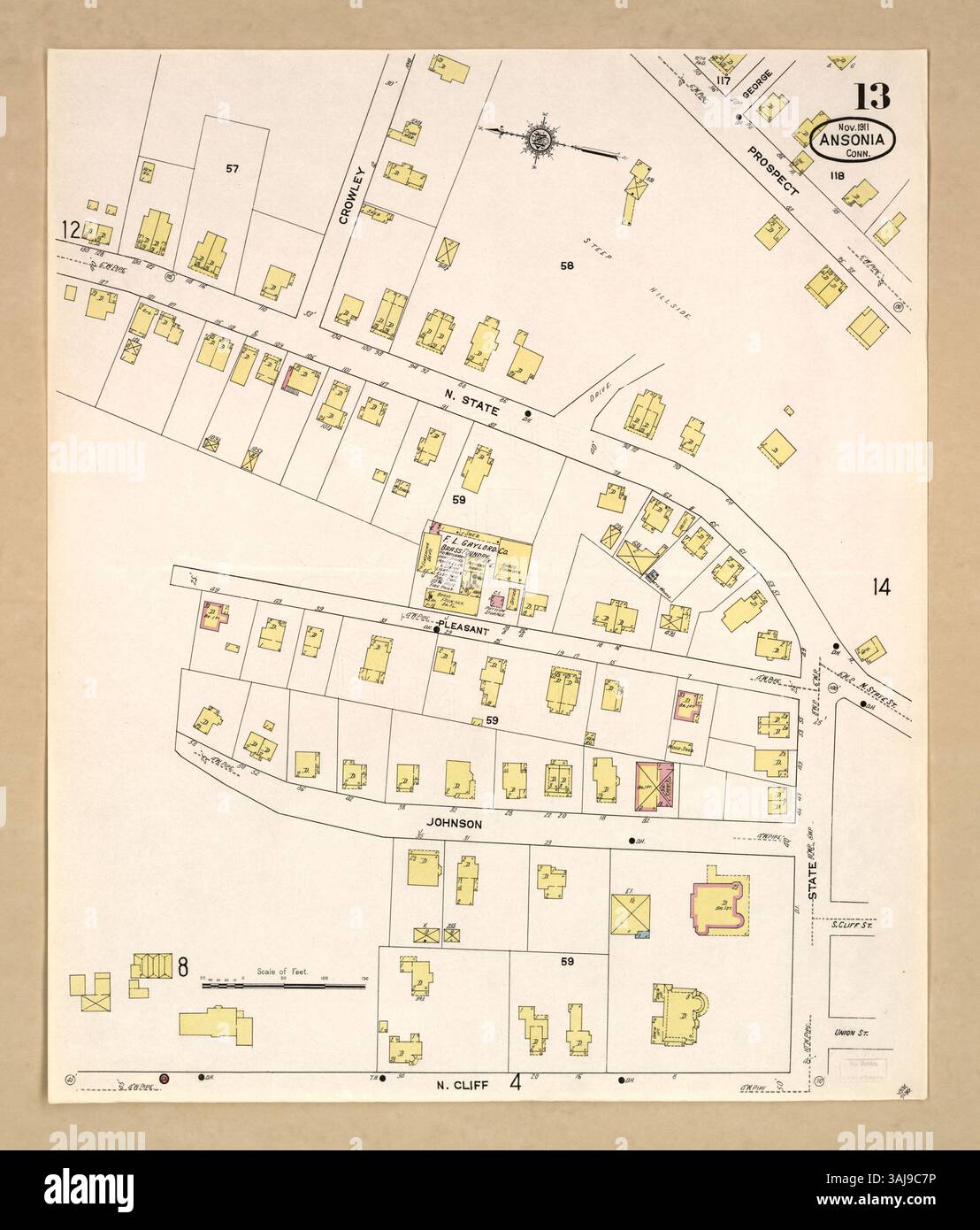 Ansonia connecticut map hi-res stock photography and images - Alamy