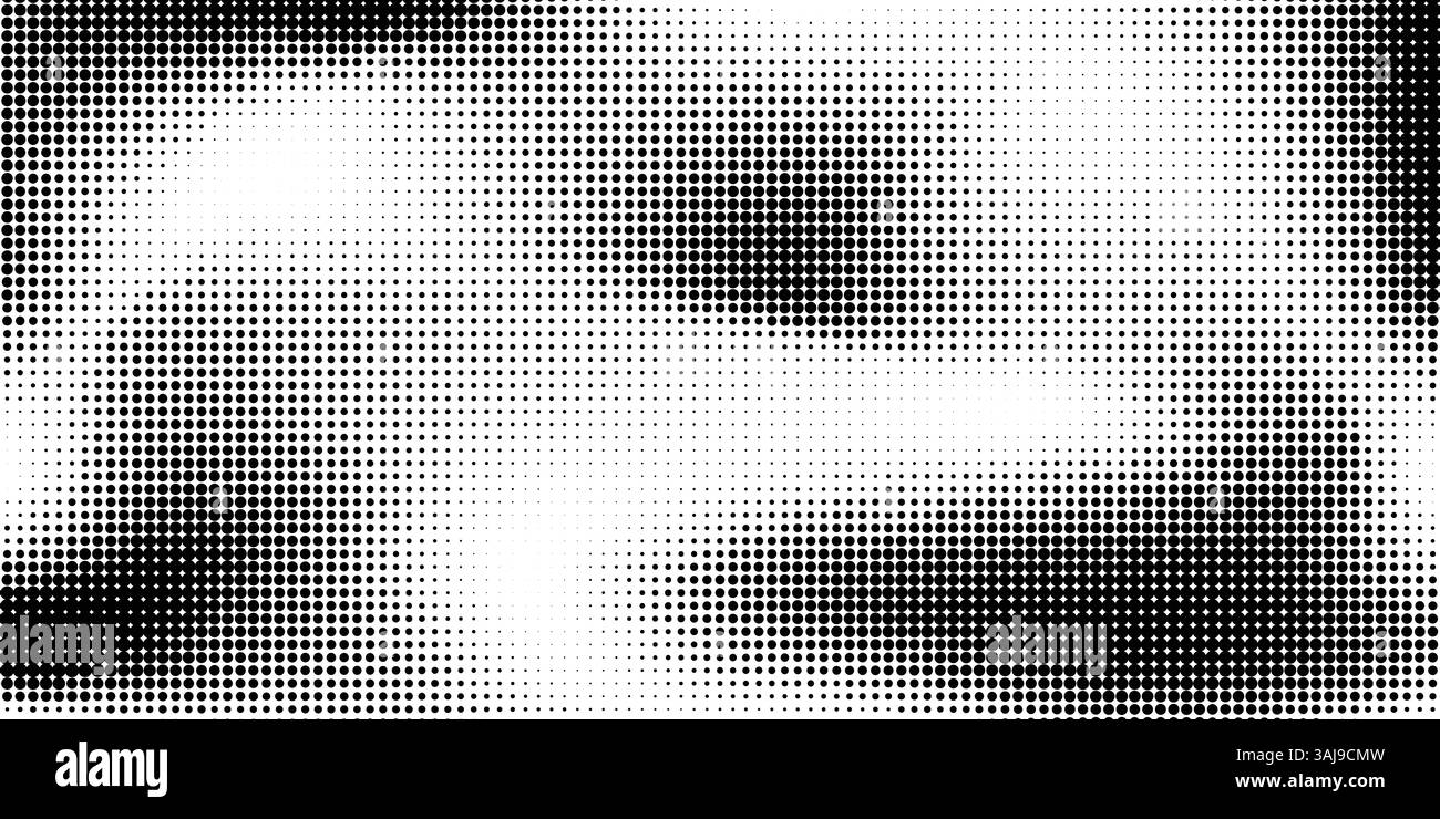 Black and white halftone waves background. Fluid halftone pixelated ...