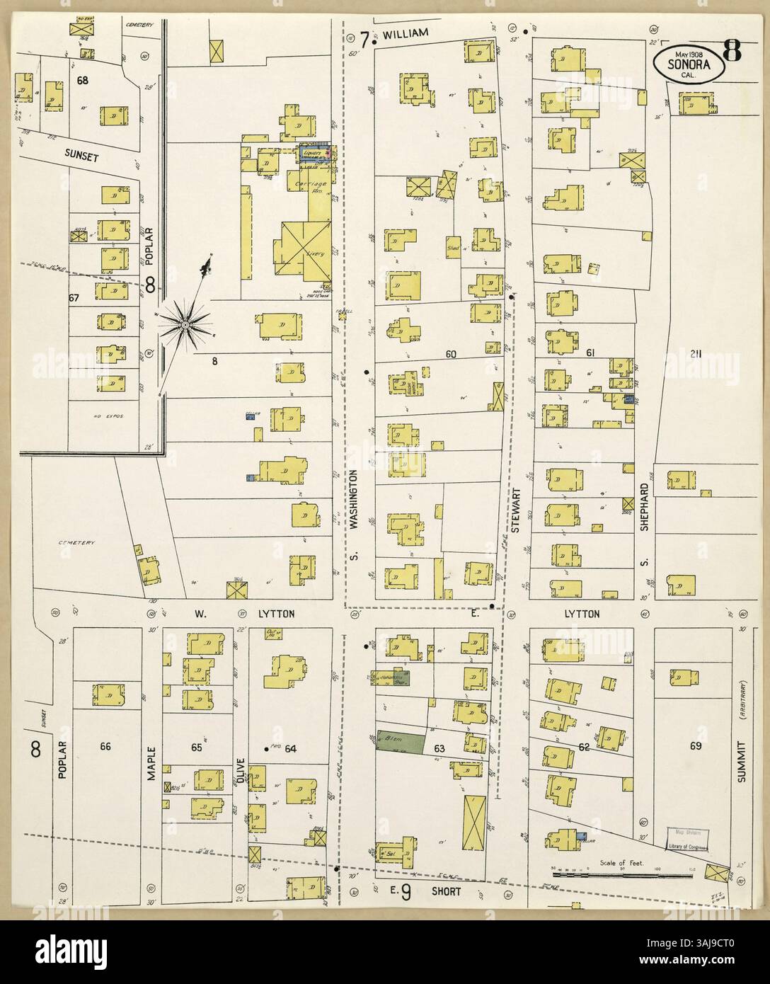 This Sanborn Fire Insurance Map from Sonora, Tuolumne County ...