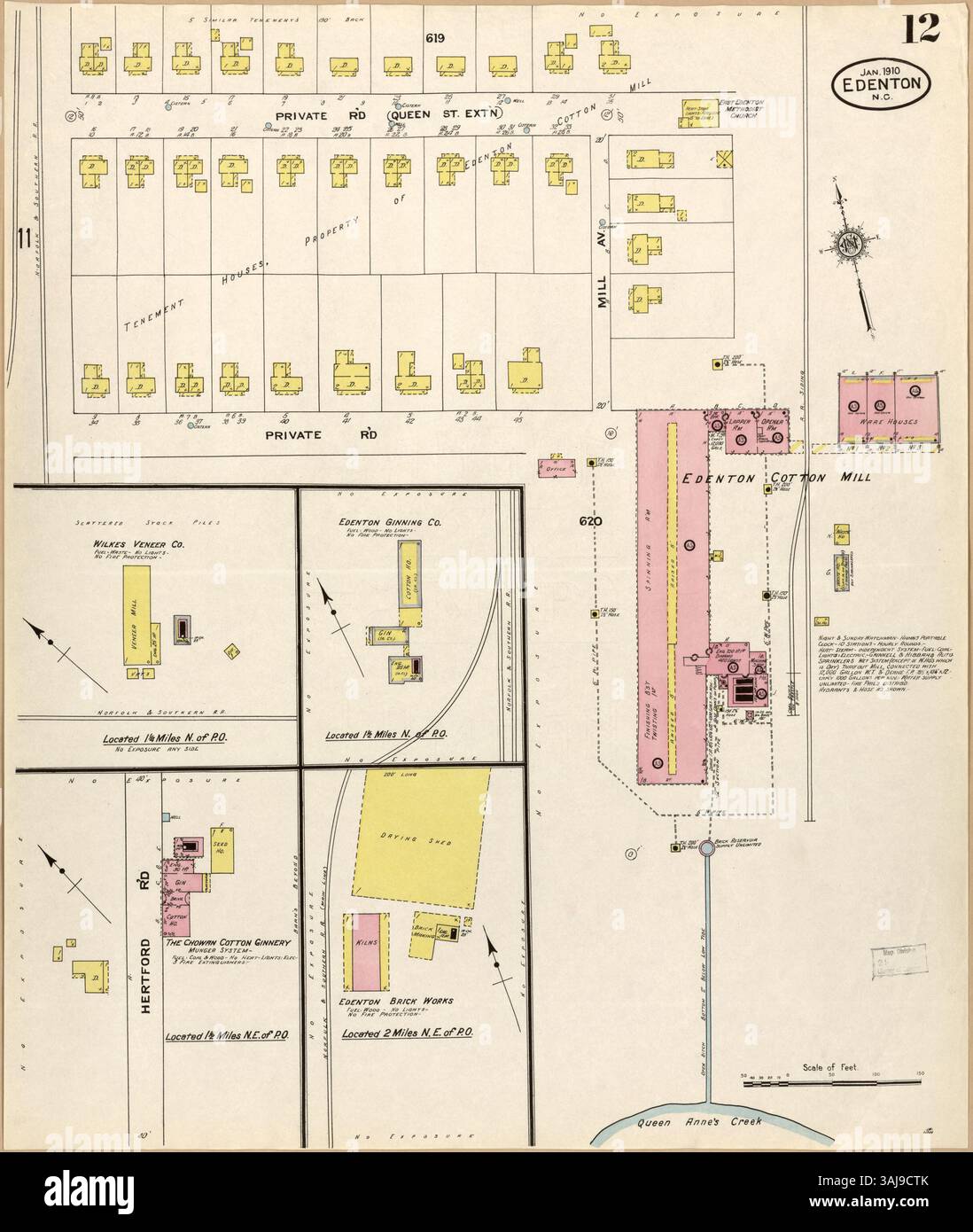 Map of edenton hi-res stock photography and images - Alamy