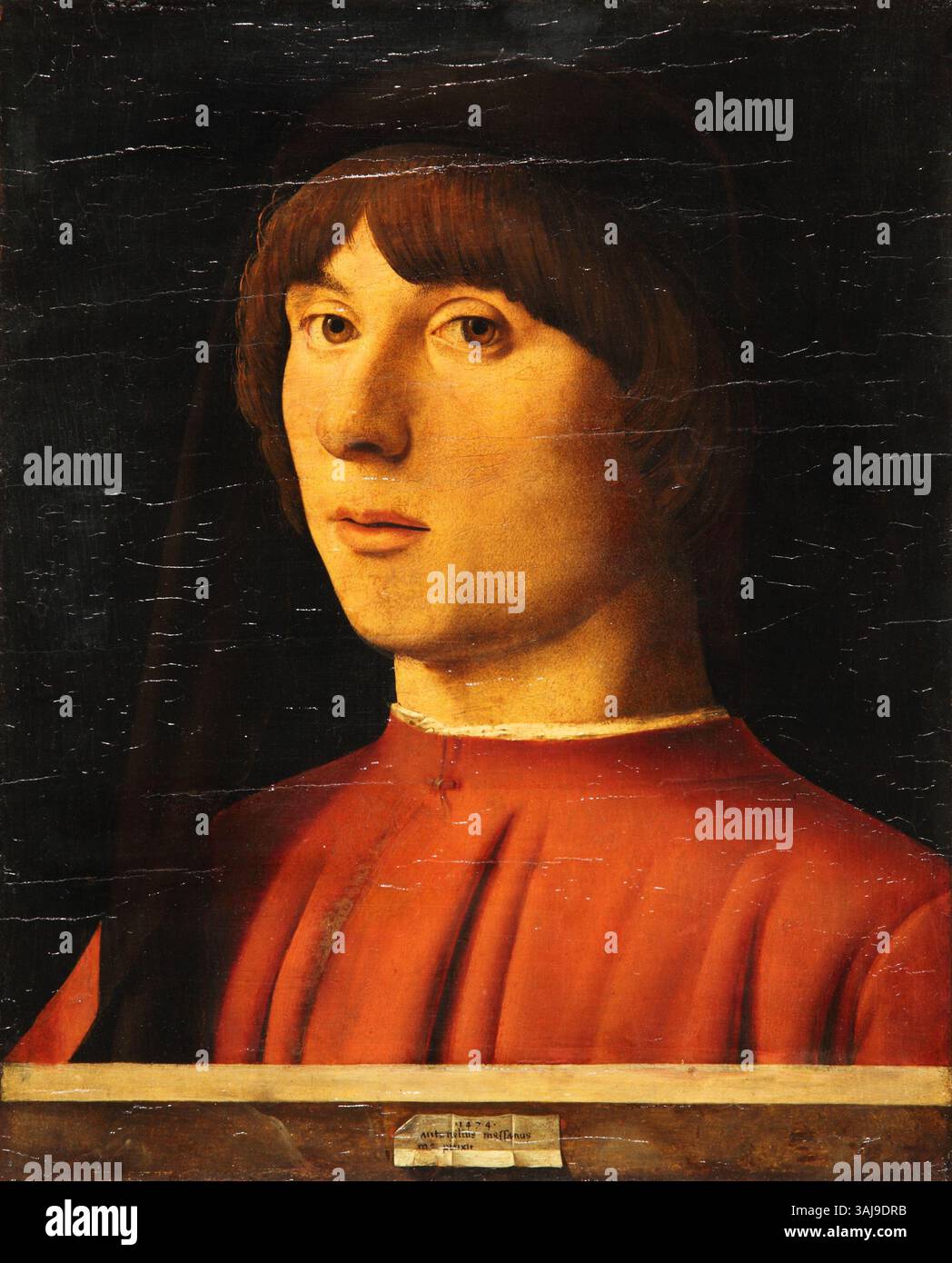 Portrait of a young man by Antonello da Messina, painted in 1474. The ...