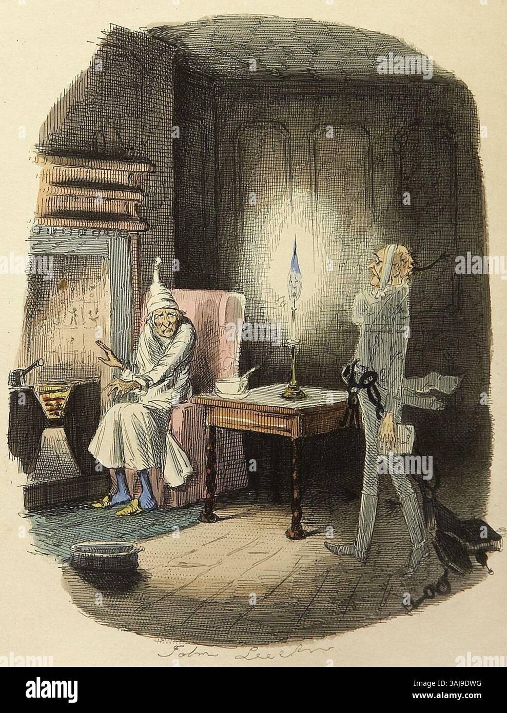 Illustration of Marley's Ghost from Charles Dickens' 'A Christmas Carol ...